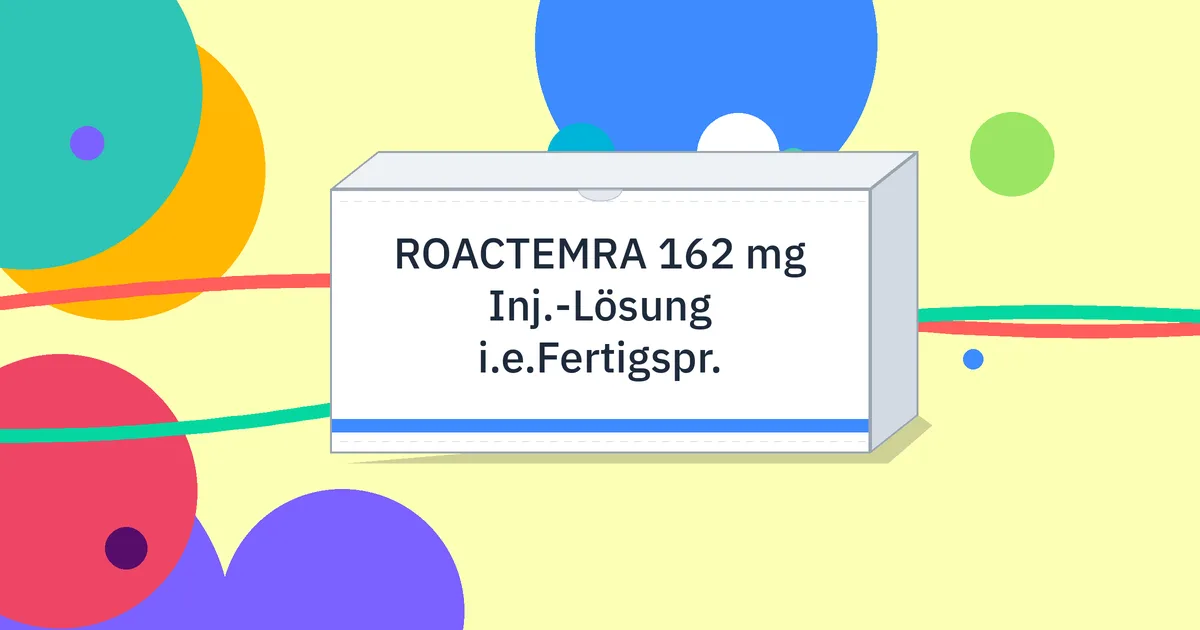 Symbolbild: Packung mit der Aufschrift ROACTEMRA 162 mg Inj.-Lösung i.e.Fertigspr. (PZN 20546043) – Verfügbarkeit und Bezug in Apotheken in Frankfurt am Main