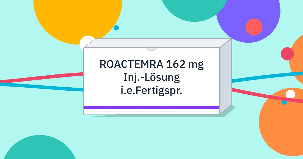 Symbolbild: Packung mit der Aufschrift ROACTEMRA 162 mg Inj.-Lösung i.e.Fertigspr. (PZN 02597692) – Verfügbarkeit und Bezug in Apotheken in Frankfurt am Main