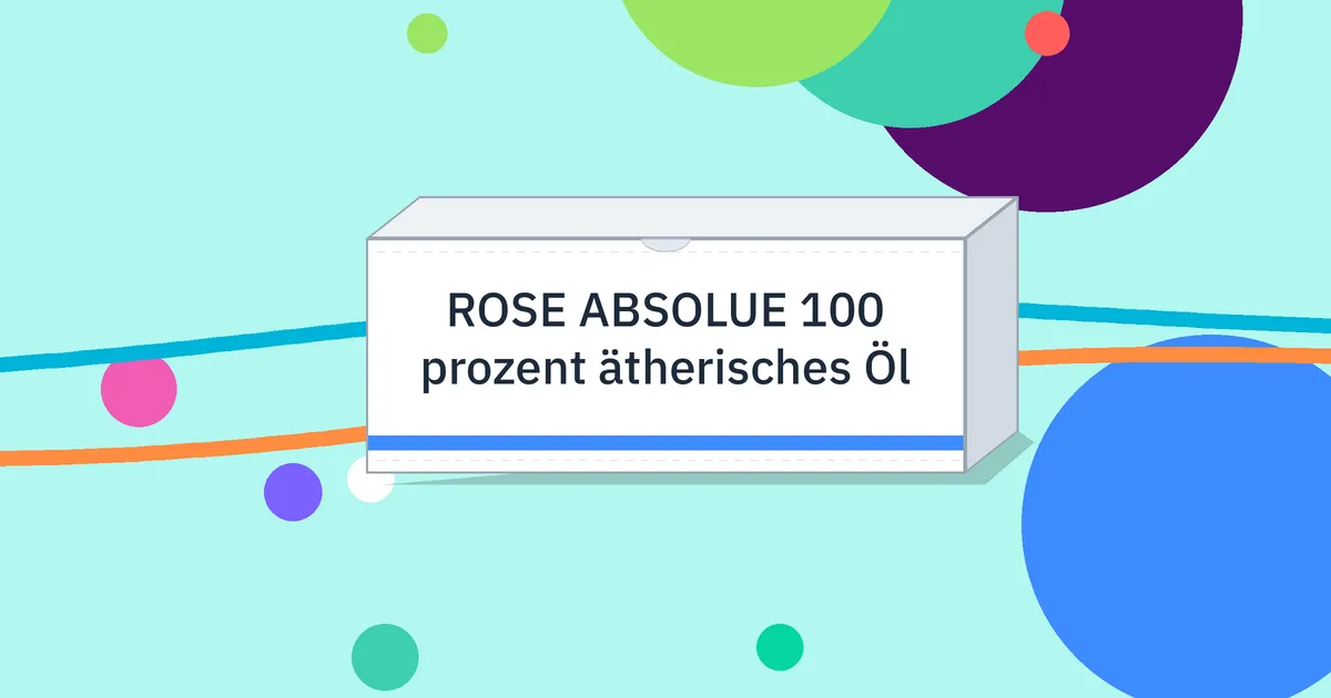 Symbolbild: Packung mit der Aufschrift ROSE ABSOLUE 100 prozent ätherisches Öl (PZN 07204929) – Verfügbarkeit und Bezug in Apotheken in Frankfurt am Main