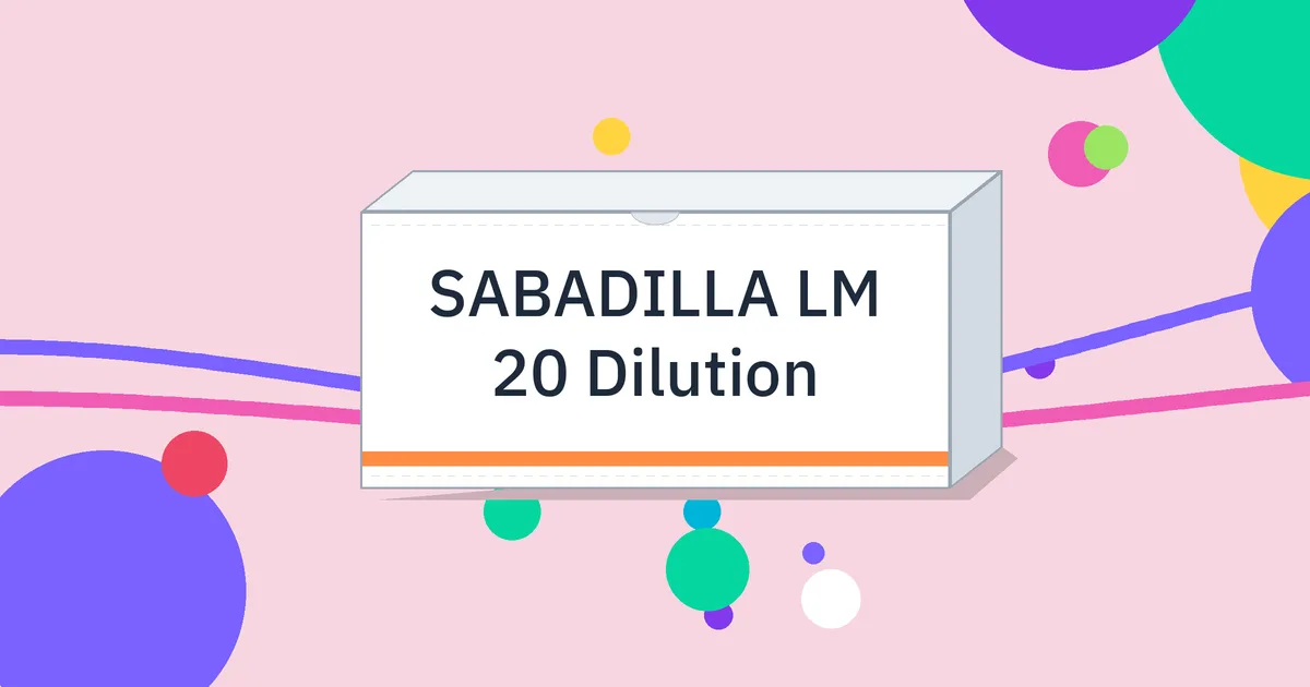 Symbolbild: Packung mit der Aufschrift SABADILLA LM 20 Dilution (PZN 13174664) – Verfügbarkeit und Bezug in Apotheken in Frankfurt am Main