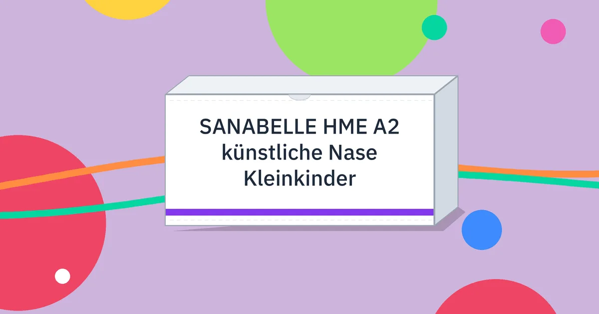 Symbolbild: Packung mit der Aufschrift SANABELLE HME A2 künstliche Nase Kleinkinder (PZN 00141404) – Verfügbarkeit und Bezug in Apotheken in Frankfurt am Main