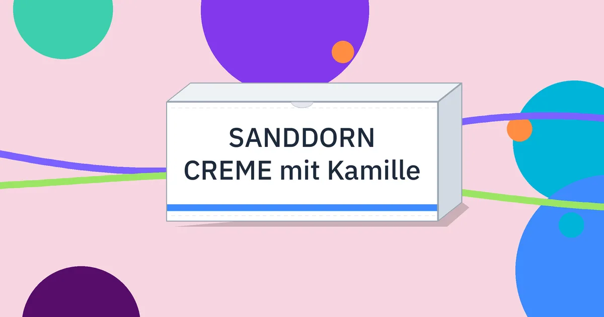 Symbolbild: Packung mit der Aufschrift SANDDORN CREME mit Kamille (PZN 09606997) – Verfügbarkeit und Bezug in Apotheken in Frankfurt am Main