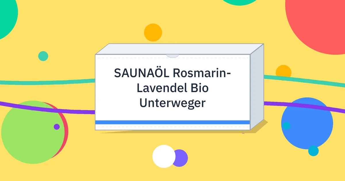 Symbolbild: Packung mit der Aufschrift SAUNAÖL Rosmarin-Lavendel Bio Unterweger (PZN 12438055) – Verfügbarkeit und Bezug in Apotheken in Frankfurt am Main