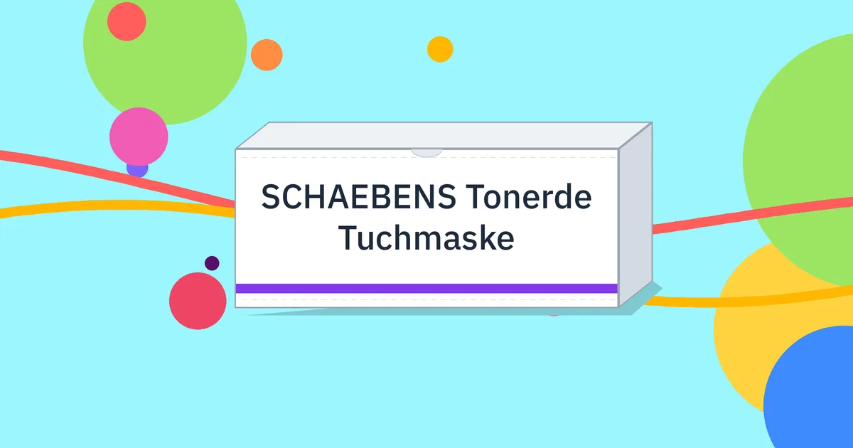 Symbolbild: Packung mit der Aufschrift SCHAEBENS Tonerde Tuchmaske (PZN 19804913) – Verfügbarkeit und Bezug in Apotheken in Frankfurt am Main