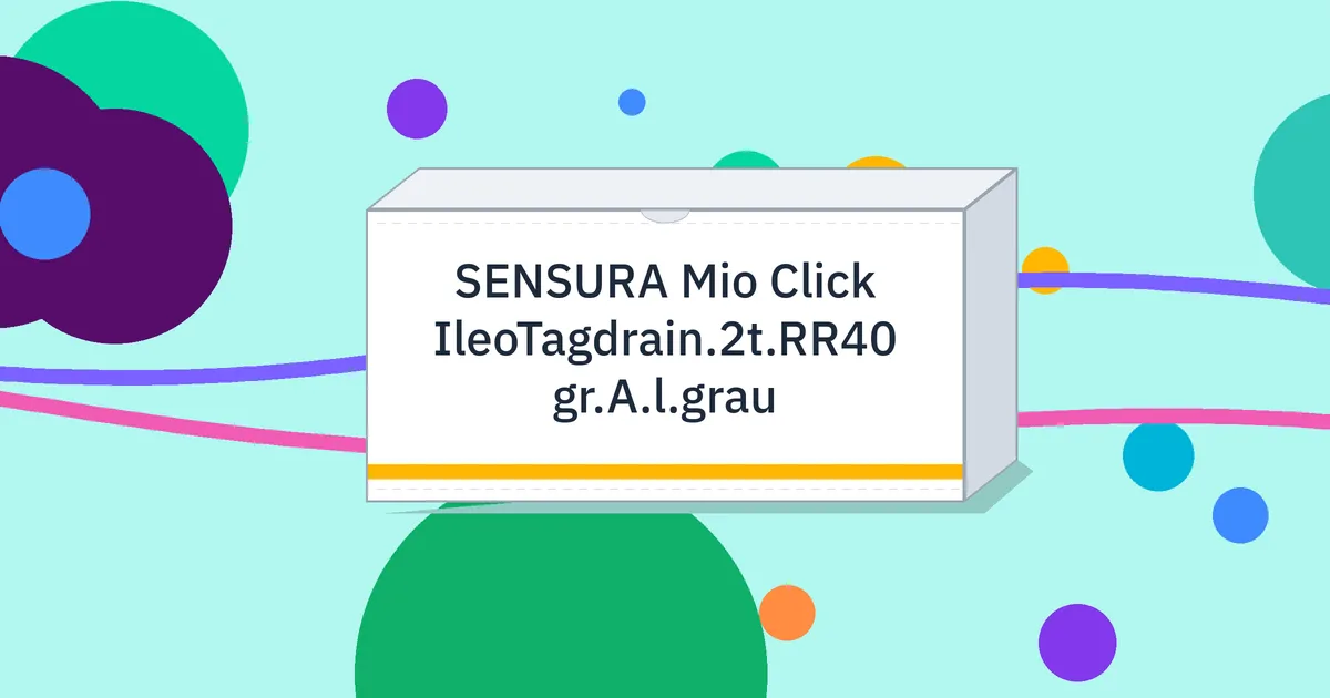 Symbolbild: Packung mit der Aufschrift SENSURA Mio Click IleoTagdrain.2t.RR40 gr.A.l.grau (PZN 12614948) – Verfügbarkeit und Bezug in Apotheken in Frankfurt am Main