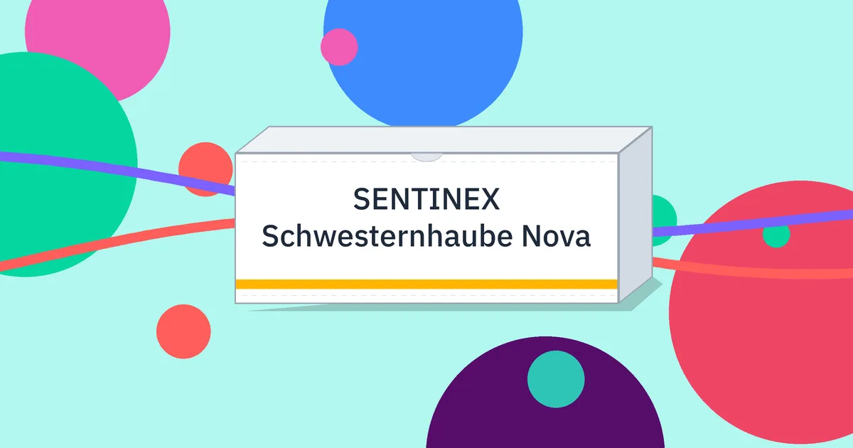 Symbolbild: Packung mit der Aufschrift SENTINEX Schwesternhaube Nova (PZN 04216257) – Verfügbarkeit und Bezug in Apotheken in Frankfurt am Main