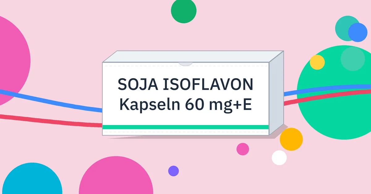 Symbolbild: Packung mit der Aufschrift SOJA ISOFLAVON Kapseln 60 mg+E (PZN 01055380) – Verfügbarkeit und Bezug in Apotheken in Frankfurt am Main