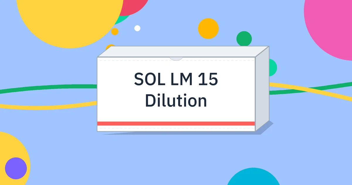Symbolbild: Packung mit der Aufschrift SOL LM 15 Dilution (PZN 13191964) – Verfügbarkeit und Bezug in Apotheken in Frankfurt am Main