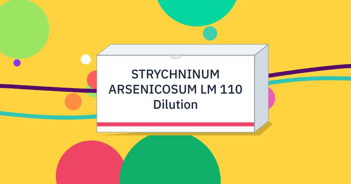 Symbolbild: Packung mit der Aufschrift STRYCHNINUM ARSENICOSUM LM 110 Dilution (PZN 13206105) – Verfügbarkeit und Bezug in Apotheken in Frankfurt am Main
