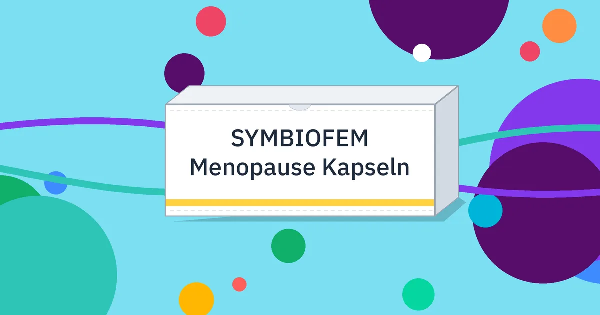 Symbolbild: Packung mit der Aufschrift SYMBIOFEM Menopause Kapseln (PZN 19236774) – Verfügbarkeit und Bezug in Apotheken in Frankfurt am Main
