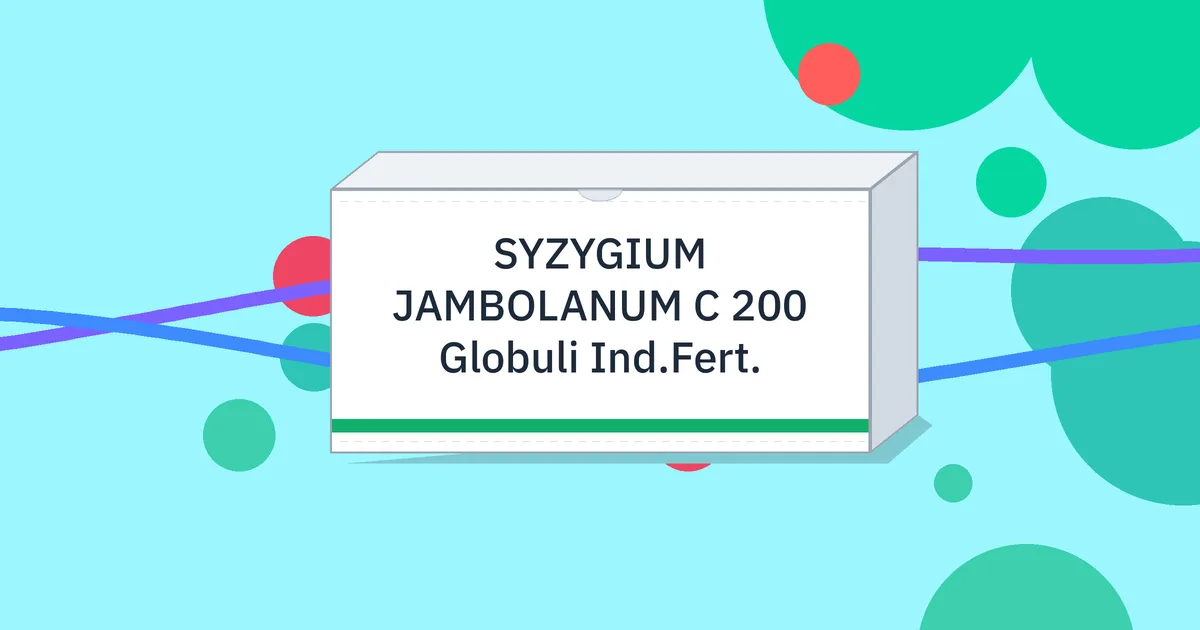 Symbolbild: Packung mit der Aufschrift SYZYGIUM JAMBOLANUM C 200 Globuli Ind.Fert. (PZN 17679680) – Verfügbarkeit und Bezug in Apotheken in Frankfurt am Main