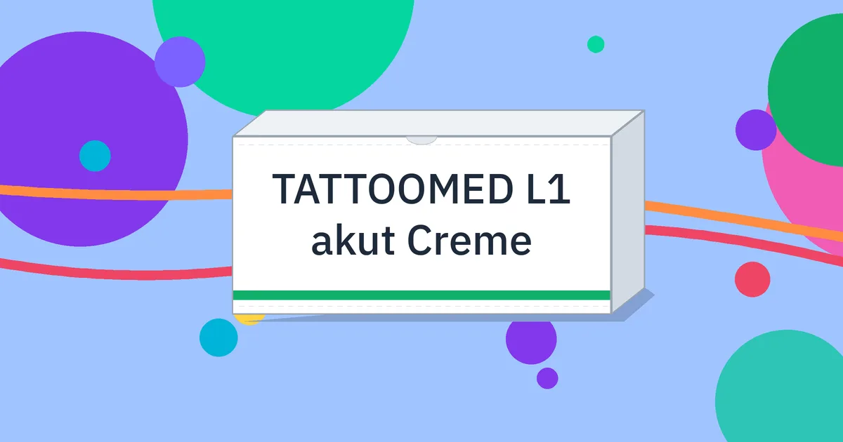 Symbolbild: Packung mit der Aufschrift TATTOOMED L1 akut Creme (PZN 13305818) – Verfügbarkeit und Bezug in Apotheken in Frankfurt am Main