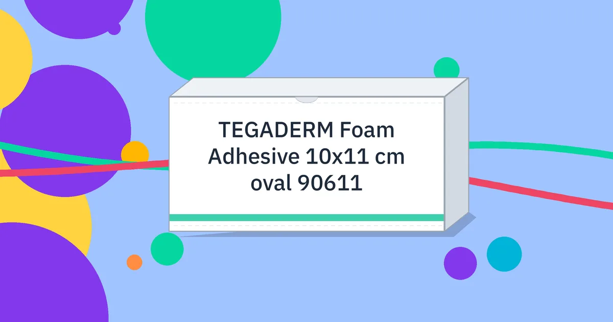 Symbolbild: Packung mit der Aufschrift TEGADERM Foam Adhesive 10x11 cm oval 90611 (PZN 12459005) – Verfügbarkeit und Bezug in Apotheken in Frankfurt am Main
