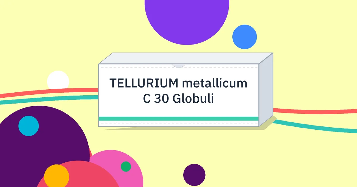 Symbolbild: Packung mit der Aufschrift TELLURIUM metallicum C 30 Globuli (PZN 04239979) – Verfügbarkeit und Bezug in Apotheken in Frankfurt am Main