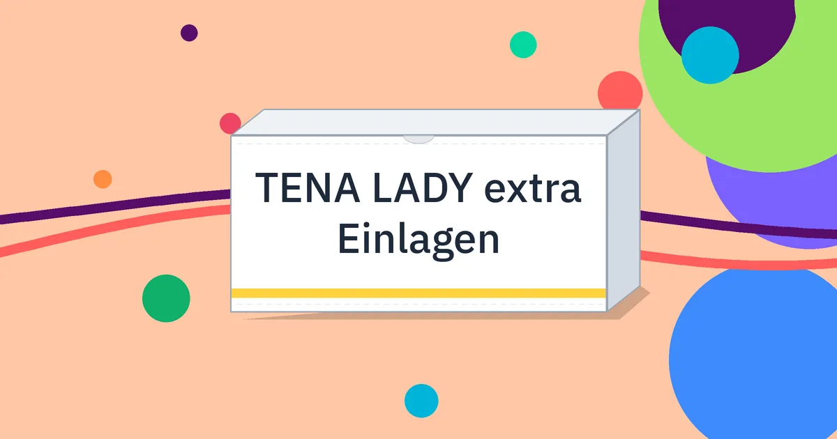 Symbolbild: Packung mit der Aufschrift TENA LADY extra Einlagen (PZN 11846852) – Verfügbarkeit und Bezug in Apotheken in Frankfurt am Main