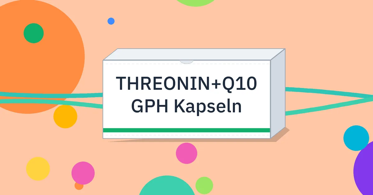 Symbolbild: Packung mit der Aufschrift THREONIN+Q10 GPH Kapseln (PZN 00943606) – Verfügbarkeit und Bezug in Apotheken in Frankfurt am Main