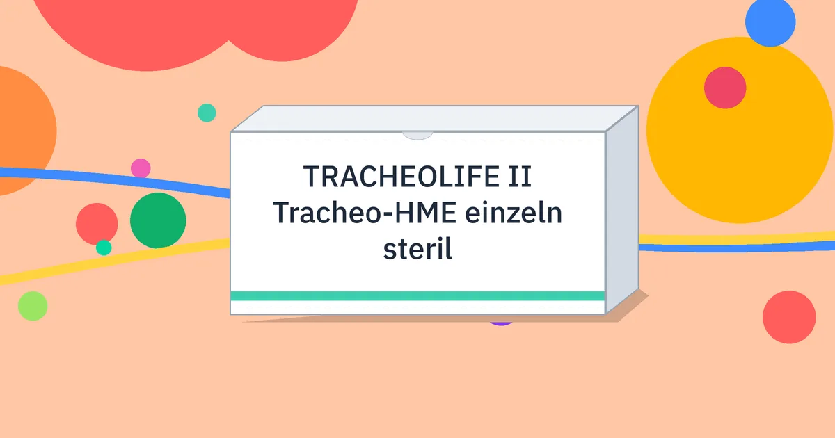 Symbolbild: Packung mit der Aufschrift TRACHEOLIFE II Tracheo-HME einzeln steril (PZN 20112178) – Verfügbarkeit und Bezug in Apotheken in Frankfurt am Main