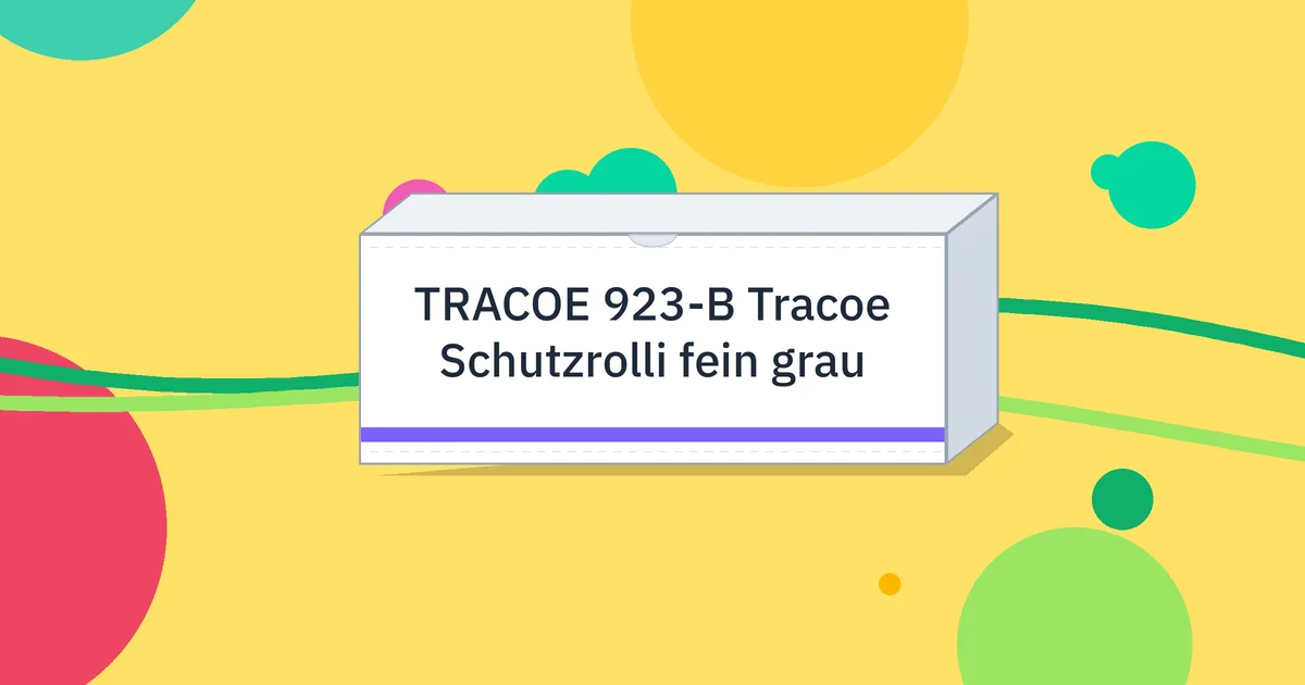 Symbolbild: Packung mit der Aufschrift TRACOE 923-B Tracoe Schutzrolli fein grau (PZN 02721146) – Verfügbarkeit und Bezug in Apotheken in Frankfurt am Main