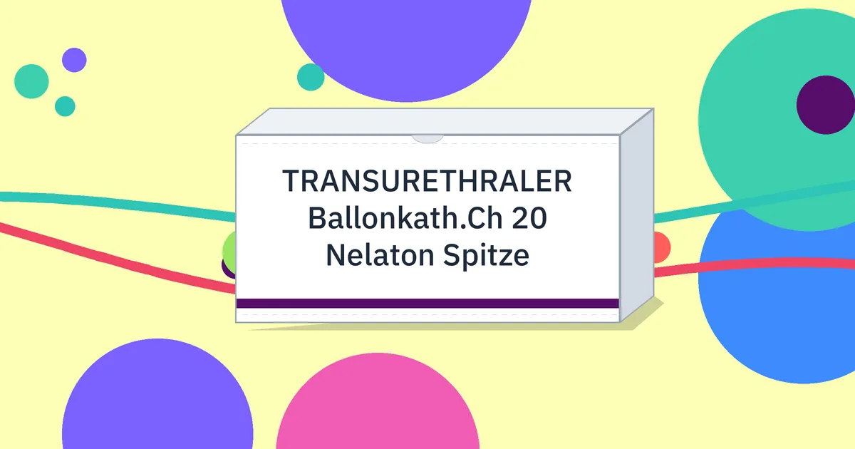 Symbolbild: Packung mit der Aufschrift TRANSURETHRALER Ballonkath.Ch 20 Nelaton Spitze (PZN 09061316) – Verfügbarkeit und Bezug in Apotheken in Frankfurt am Main