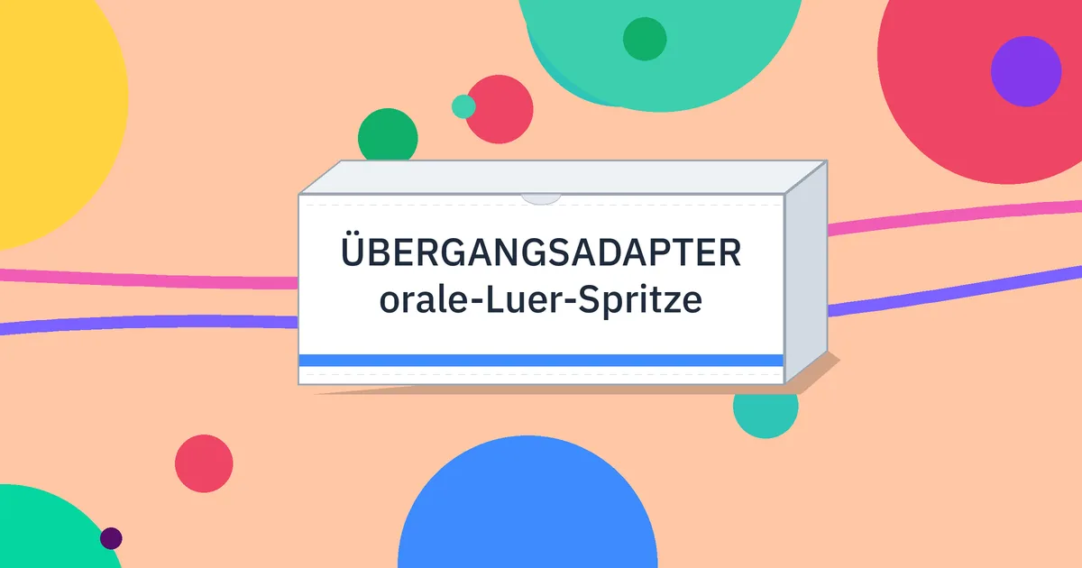 Symbolbild: Packung mit der Aufschrift ÜBERGANGSADAPTER orale-Luer-Spritze (PZN 11535678) – Verfügbarkeit und Bezug in Apotheken in Frankfurt am Main
