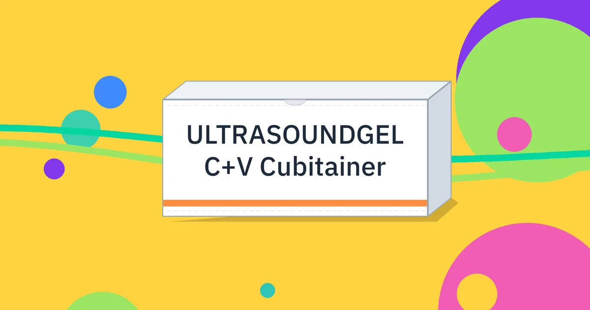 Symbolbild: Packung mit der Aufschrift ULTRASOUNDGEL C+V Cubitainer (PZN 18468784) – Verfügbarkeit und Bezug in Apotheken in Frankfurt am Main