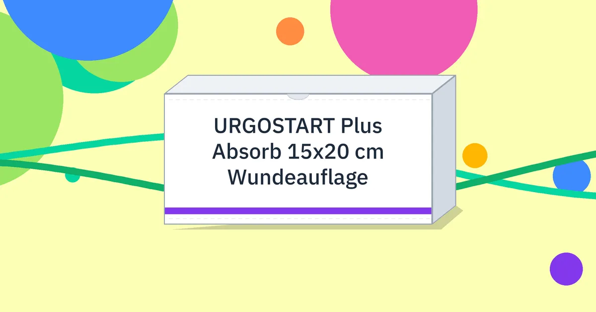 Symbolbild: Packung mit der Aufschrift URGOSTART Plus Absorb 15x20 cm Wundeauflage (PZN 19342507) – Verfügbarkeit und Bezug in Apotheken in Frankfurt am Main