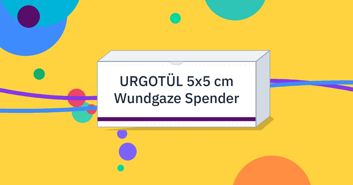 Symbolbild: Packung mit der Aufschrift URGOTÜL 5x5 cm Wundgaze Spender (PZN 01023138) – Verfügbarkeit und Bezug in Apotheken in Frankfurt am Main
