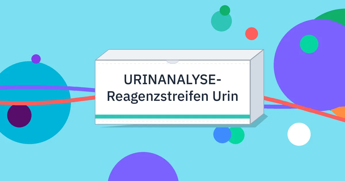 Symbolbild: Packung mit der Aufschrift URINANALYSE-Reagenzstreifen Urin (PZN 19850942) – Verfügbarkeit und Bezug in Apotheken in Frankfurt am Main
