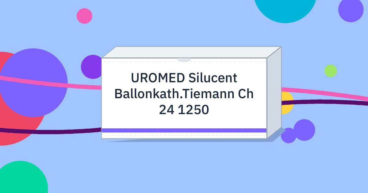 Symbolbild: Packung mit der Aufschrift UROMED Silucent Ballonkath.Tiemann Ch 24 1250 (PZN 13502097) – Verfügbarkeit und Bezug in Apotheken in Frankfurt am Main