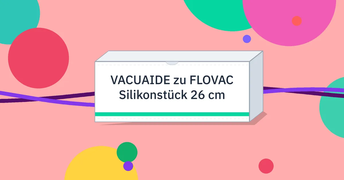Symbolbild: Packung mit der Aufschrift VACUAIDE zu FLOVAC Silikonstück 26 cm (PZN 10281483) – Verfügbarkeit und Bezug in Apotheken in Frankfurt am Main