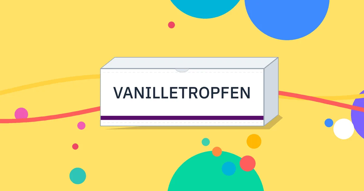 Symbolbild: Packung mit der Aufschrift VANILLETROPFEN (PZN 15237920) – Verfügbarkeit und Bezug in Apotheken in Frankfurt am Main