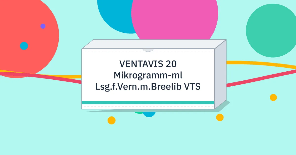 Symbolbild: Packung mit der Aufschrift VENTAVIS 20 Mikrogramm-ml Lsg.f.Vern.m.Breelib VTS (PZN 14001693) – Verfügbarkeit und Bezug in Apotheken in Frankfurt am Main