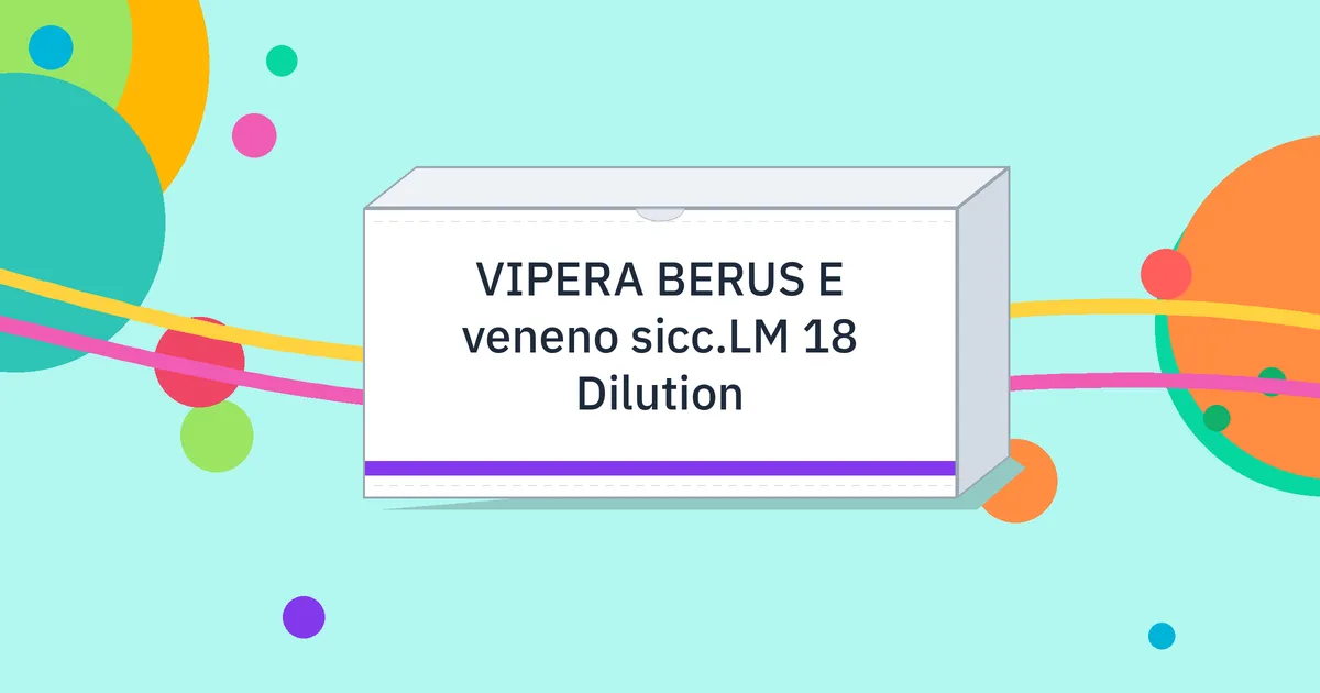 Symbolbild: Packung mit der Aufschrift VIPERA BERUS E veneno sicc.LM 18 Dilution (PZN 03503316) – Verfügbarkeit und Bezug in Apotheken in Frankfurt am Main