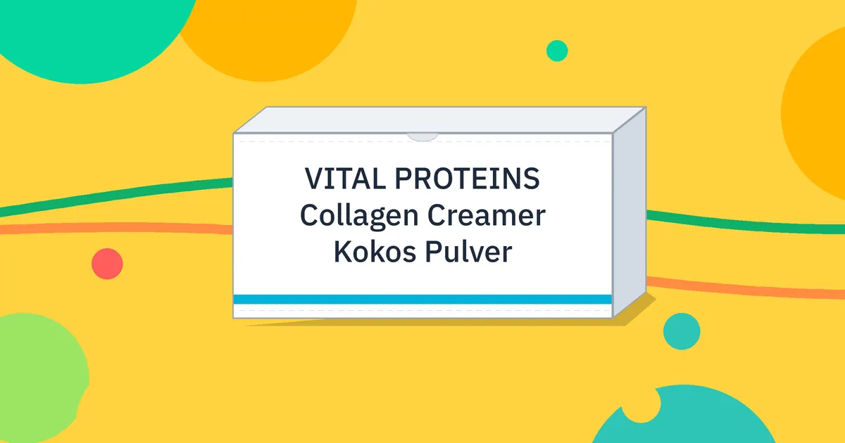 Symbolbild: Packung mit der Aufschrift VITAL PROTEINS Collagen Creamer Kokos Pulver (PZN 16933604) – Verfügbarkeit und Bezug in Apotheken in Frankfurt am Main