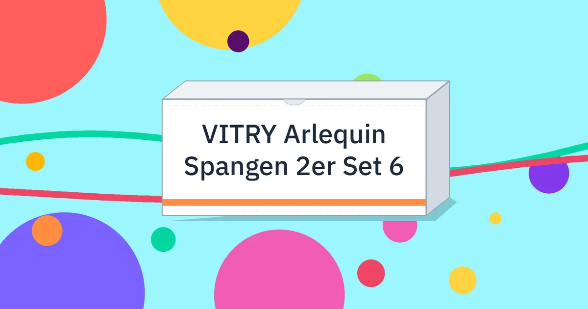Symbolbild: Packung mit der Aufschrift VITRY Arlequin Spangen 2er Set 6 (PZN 19067159) – Verfügbarkeit und Bezug in Apotheken in Frankfurt am Main