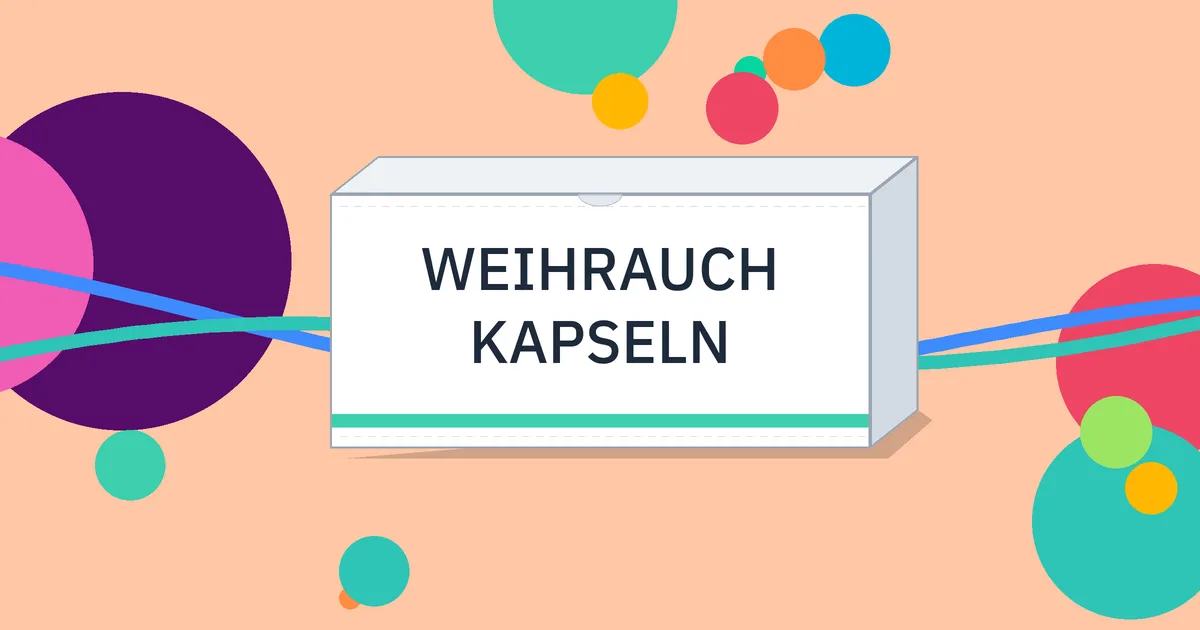 Symbolbild: Packung mit der Aufschrift WEIHRAUCH KAPSELN (PZN 19683444) – Verfügbarkeit und Bezug in Apotheken in Frankfurt am Main