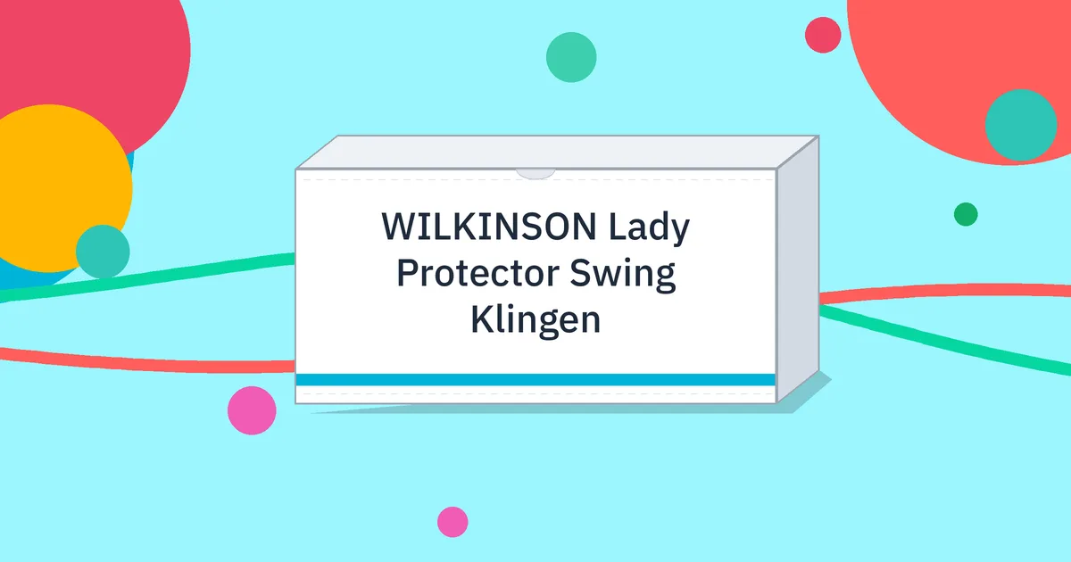 Symbolbild: Packung mit der Aufschrift WILKINSON Lady Protector Swing Klingen (PZN 04017368) – Verfügbarkeit und Bezug in Apotheken in Frankfurt am Main