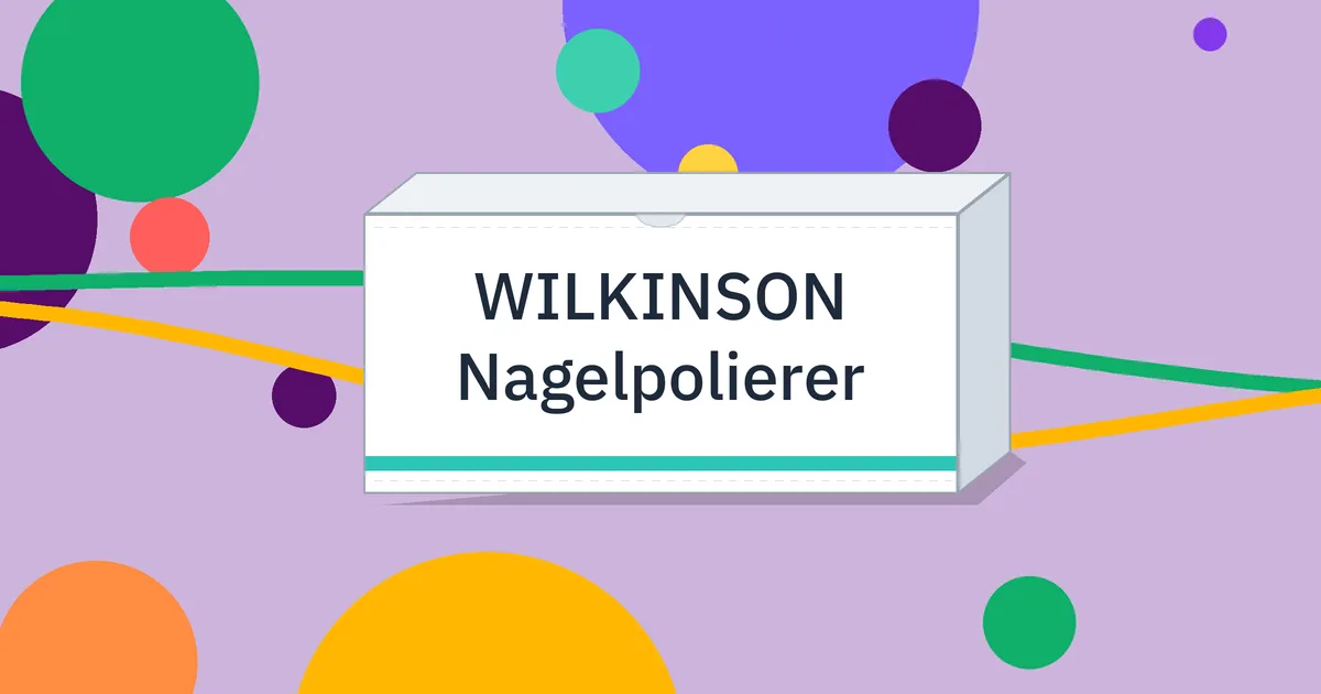Symbolbild: Packung mit der Aufschrift WILKINSON Nagelpolierer (PZN 04759437) – Verfügbarkeit und Bezug in Apotheken in Frankfurt am Main