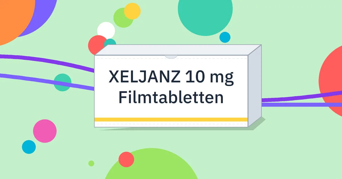 Symbolbild: Packung mit der Aufschrift XELJANZ 10 mg Filmtabletten (PZN 15193714) – Verfügbarkeit und Bezug in Apotheken in Frankfurt am Main