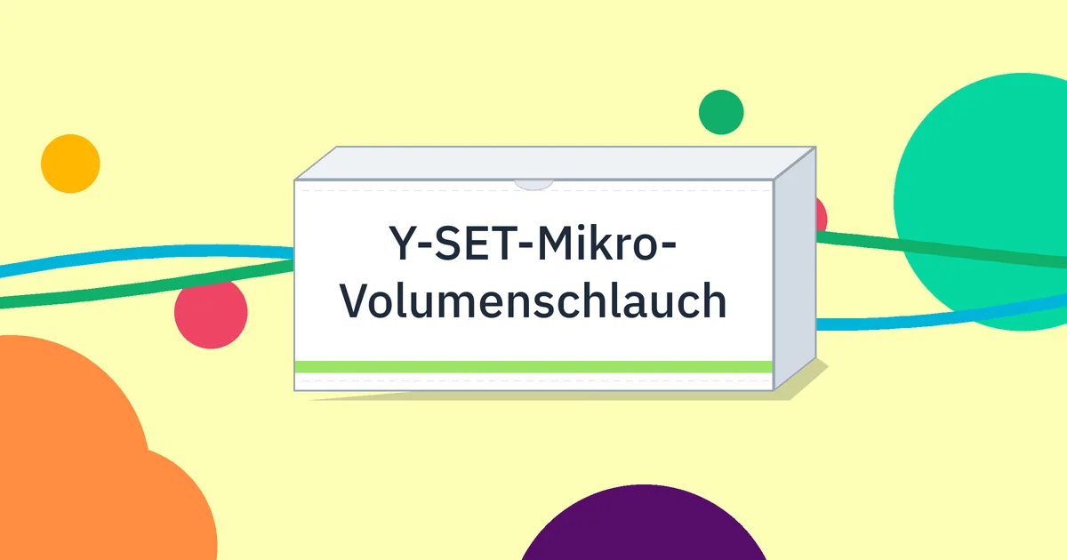 Symbolbild: Packung mit der Aufschrift Y-SET-Mikro-Volumenschlauch (PZN 13860827) – Verfügbarkeit und Bezug in Apotheken in Frankfurt am Main