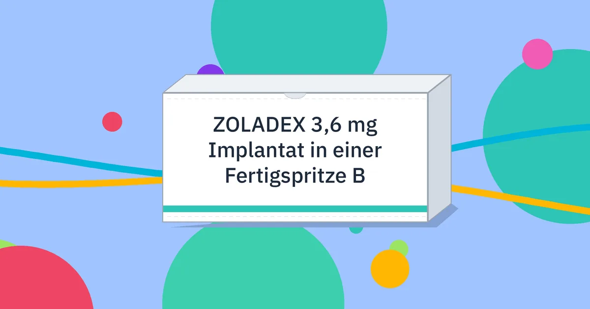 Symbolbild: Packung mit der Aufschrift ZOLADEX 3,6 mg Implantat in einer Fertigspritze B (PZN 00163127) – Verfügbarkeit und Bezug in Apotheken in Frankfurt am Main