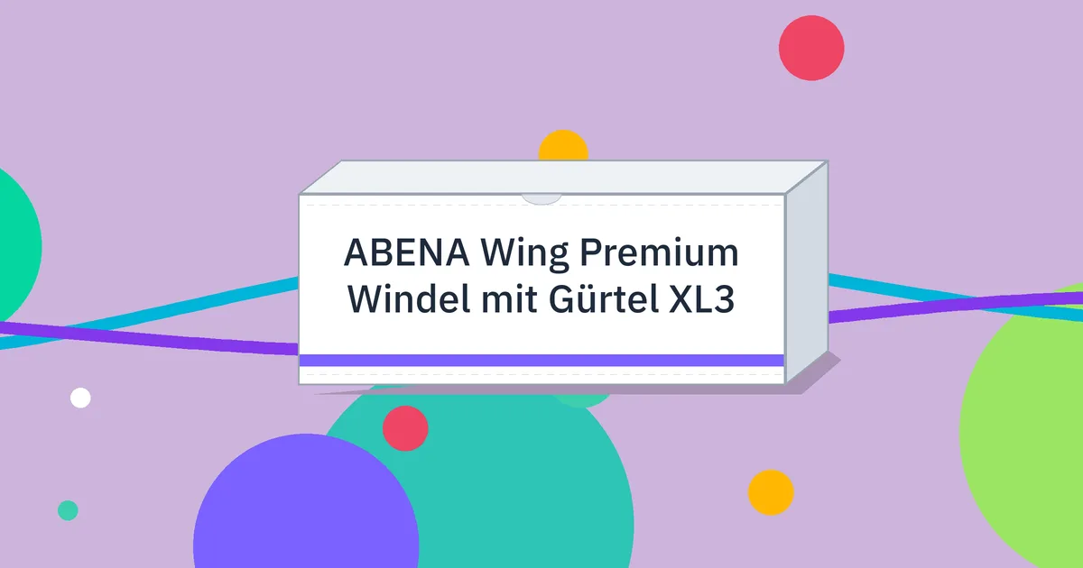 Symbolbild: Packung mit der Aufschrift ABENA Wing Premium Windel mit Gürtel XL3 (PZN 17469008) – Verfügbarkeit und Bezug in Apotheken in Frankfurt am Main