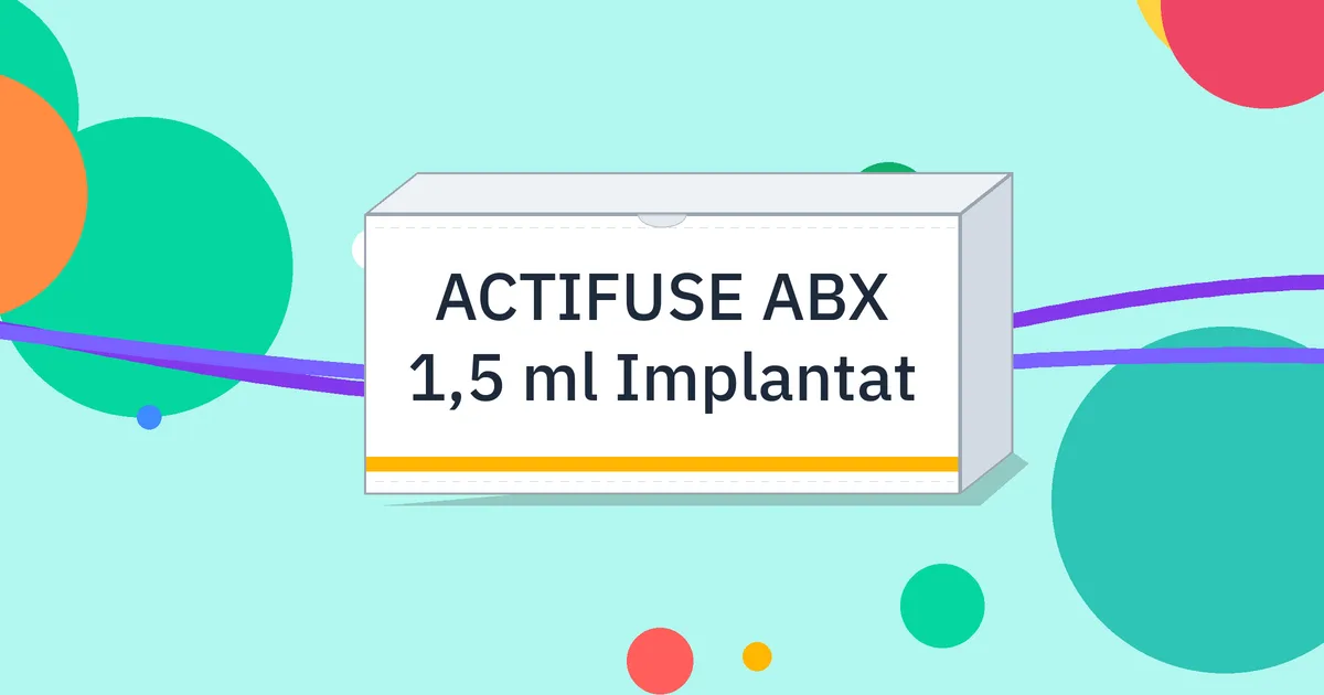 Symbolbild: Packung mit der Aufschrift ACTIFUSE ABX 1,5 ml Implantat (PZN 20388093) – Verfügbarkeit und Bezug in Apotheken in Frankfurt am Main