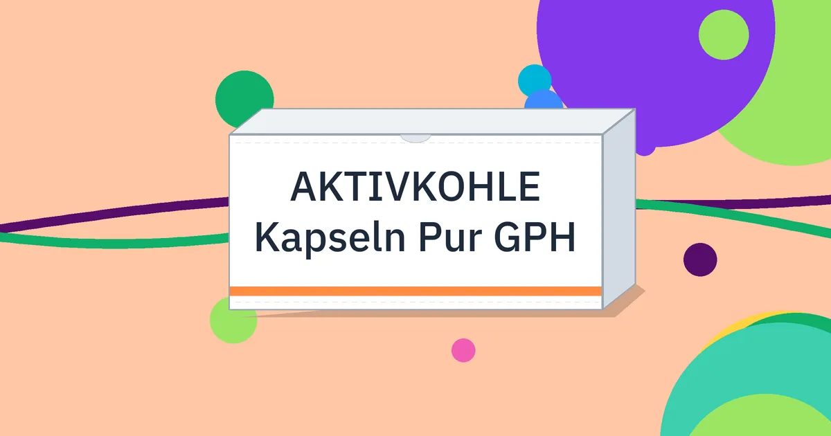 Symbolbild: Packung mit der Aufschrift AKTIVKOHLE Kapseln Pur GPH (PZN 16570739) – Verfügbarkeit und Bezug in Apotheken in Frankfurt am Main