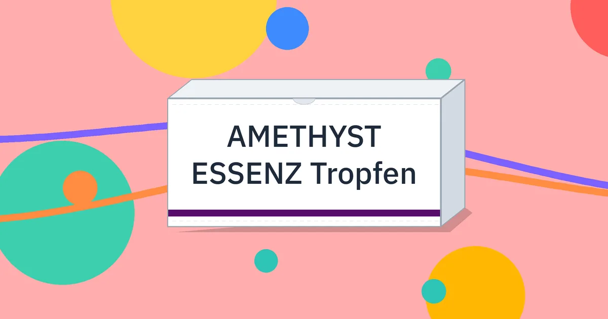 Symbolbild: Packung mit der Aufschrift AMETHYST ESSENZ Tropfen (PZN 19159192) – Verfügbarkeit und Bezug in Apotheken in Frankfurt am Main