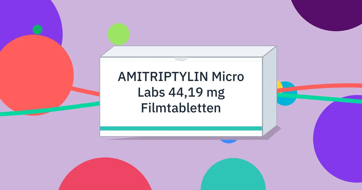 Symbolbild: Packung mit der Aufschrift AMITRIPTYLIN Micro Labs 44,19 mg Filmtabletten (PZN 16531774) – Verfügbarkeit und Bezug in Apotheken in Frankfurt am Main