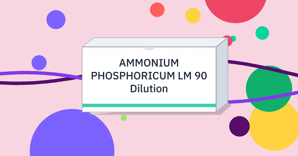 Symbolbild: Packung mit der Aufschrift AMMONIUM PHOSPHORICUM LM 90 Dilution (PZN 13322544) – Verfügbarkeit und Bezug in Apotheken in Frankfurt am Main