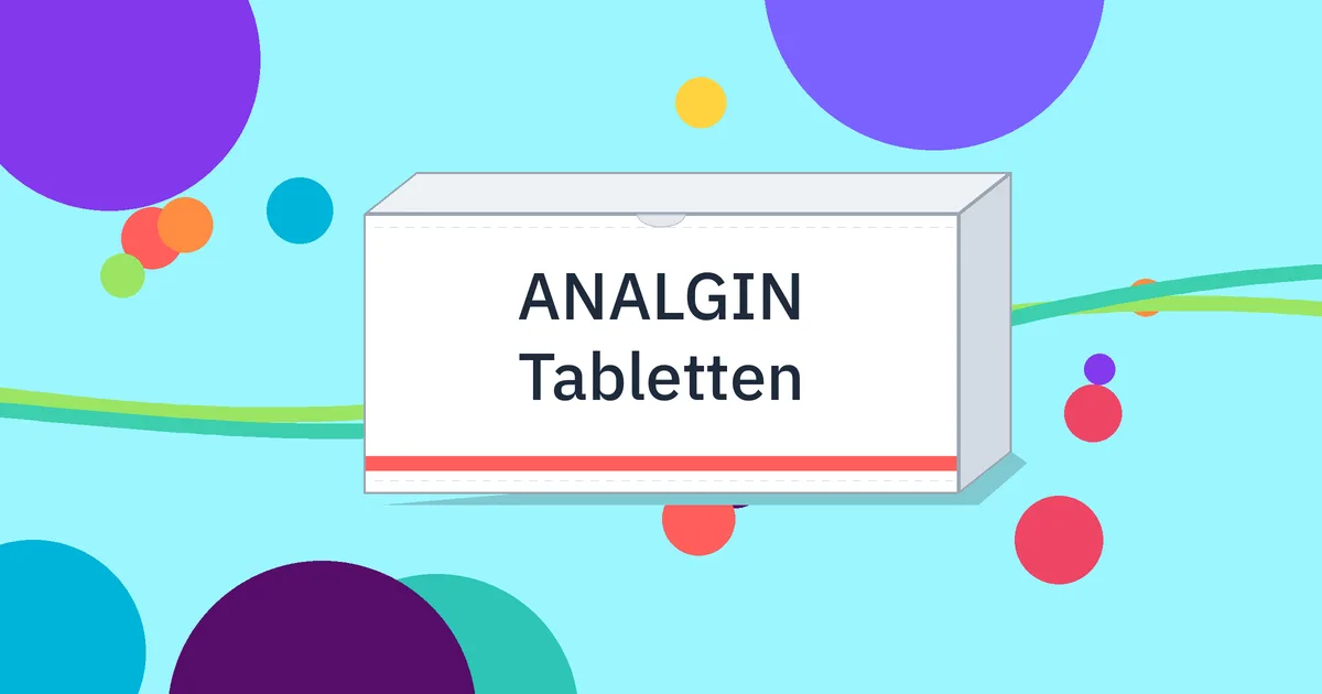Symbolbild: Packung mit der Aufschrift ANALGIN Tabletten (PZN 04950425) – Verfügbarkeit und Bezug in Apotheken in Frankfurt am Main