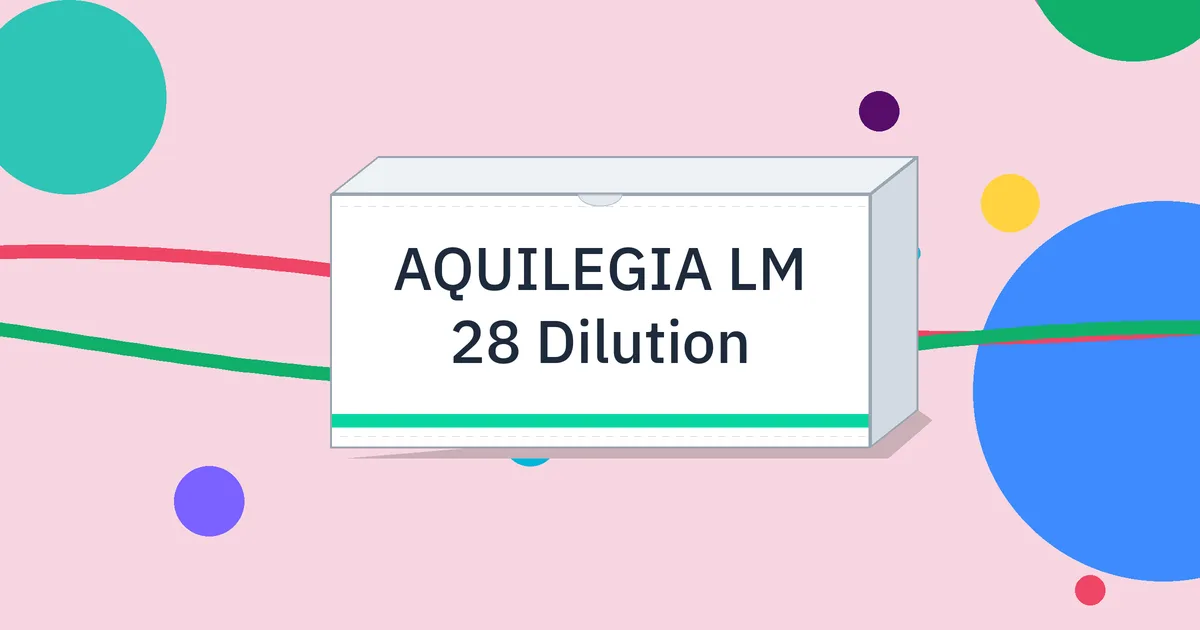 Symbolbild: Packung mit der Aufschrift AQUILEGIA LM 28 Dilution (PZN 13384114) – Verfügbarkeit und Bezug in Apotheken in Frankfurt am Main