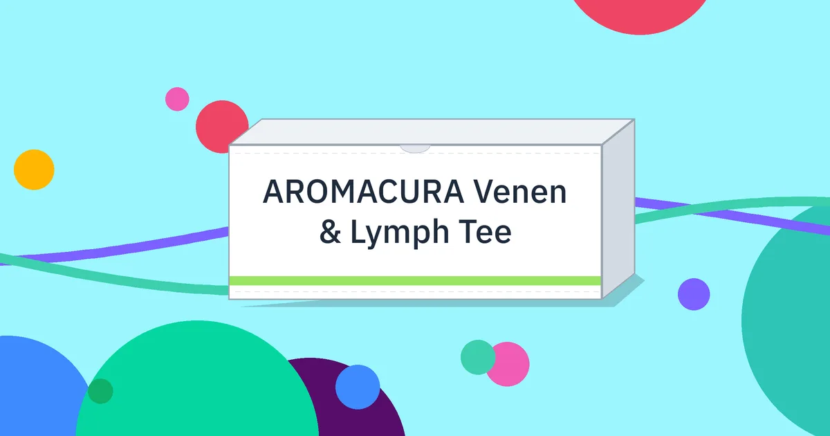 Symbolbild: Packung mit der Aufschrift AROMACURA Venen & Lymph Tee (PZN 15318162) – Verfügbarkeit und Bezug in Apotheken in Frankfurt am Main
